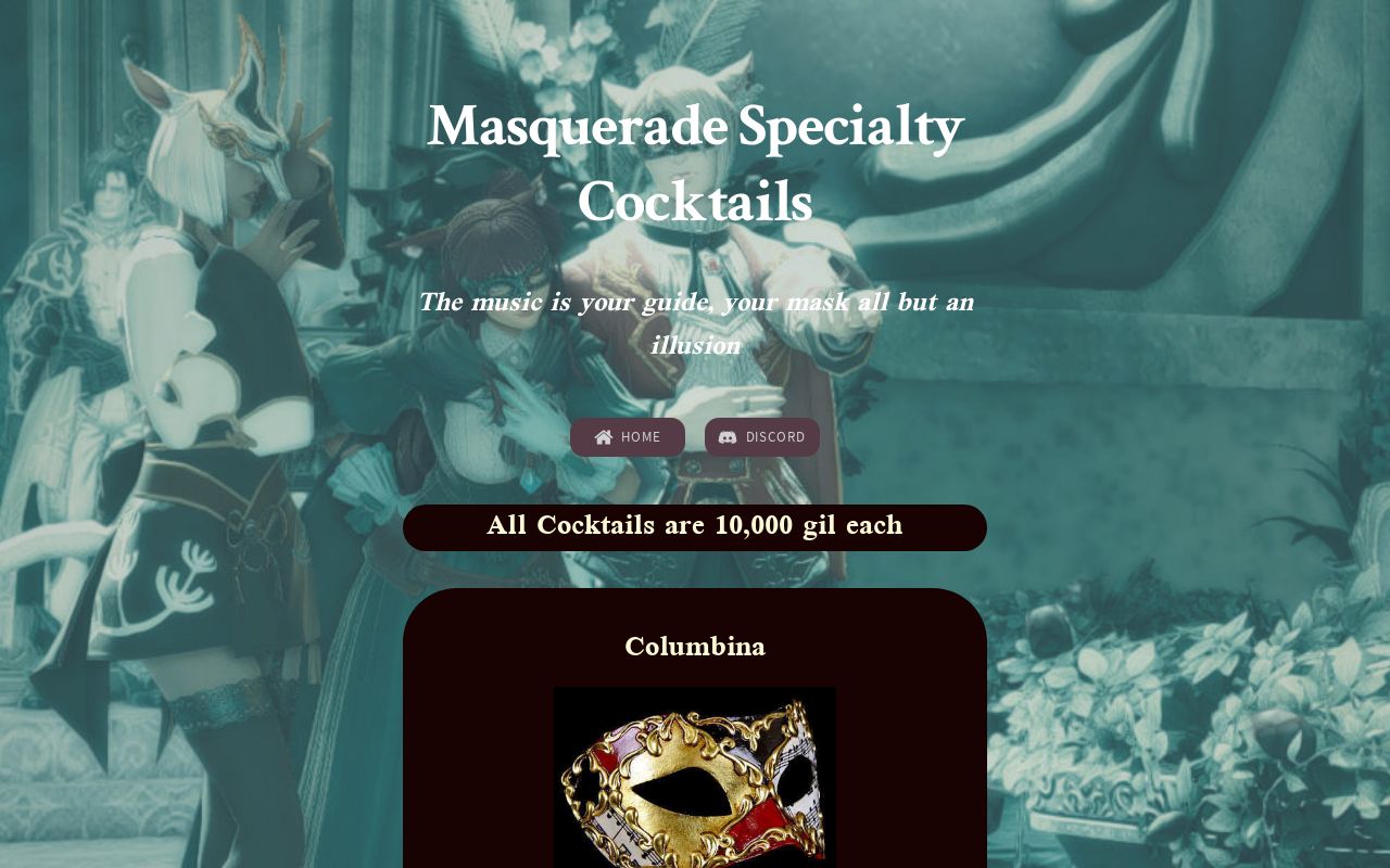 Masquerade Cocktails